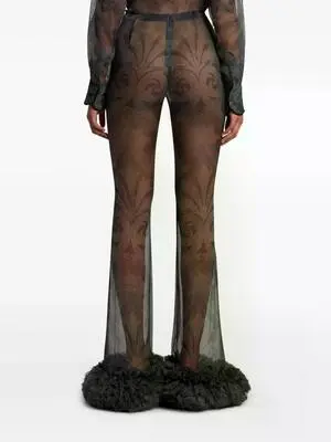 Etro Printed Silk Flared Trousers