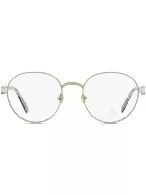Moncler Ml5179 Round-frame Optical Glasses - Silver