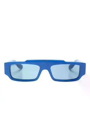 Gucci Rectangle-frame Sunglasses - Blue