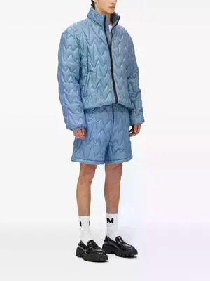 MSGM Quilted Padded Jacket - Blue