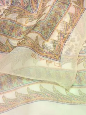 Etro Paisley-print Silk Scarf - Neutrals