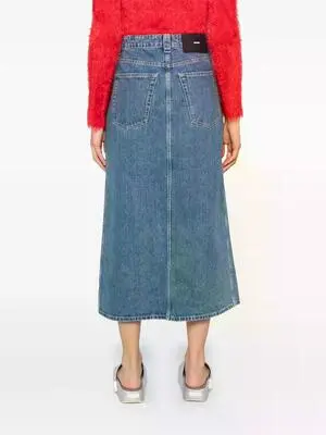 Sunnei Logo-patch Denim Skirt