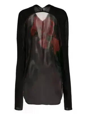 Masnada Abstract-print Wool Blouse