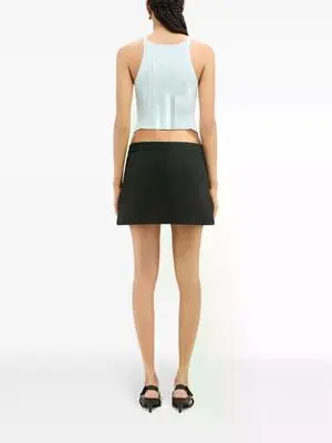COURREGES Pointy Rib-knit Tank Top - Blue