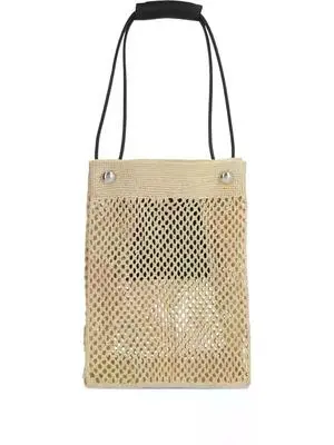 Loewe Woven Shoulder Bag - Neutrals