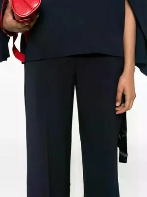 Erika Cavallini Navy Cady Texture Cropped Trousers