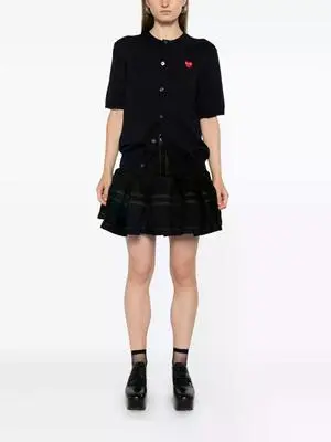 Play Comme Des Garcon Heart-patch Cardigan