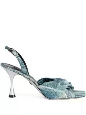 Roberto Cavalli Twisted-design Slingback Sandals