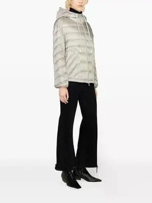 Moncler Delfo Quilted Hooded Jacket - Grey
