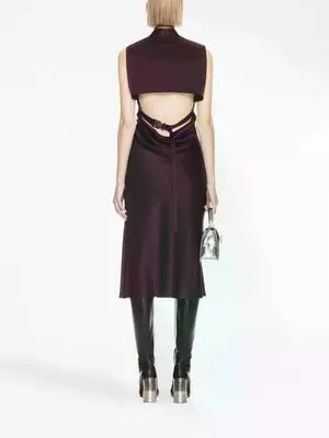 Off-White Crossover-strap Satin Midi Dress