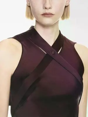 Off-White Crossover-strap Satin Midi Dress