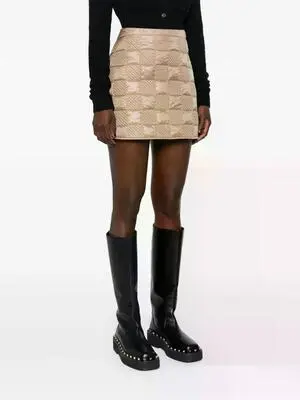 Moncler Logo-patch Quilted Miniskirt