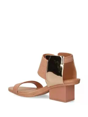 United Nude Raila 60mm Block Heel Leather Sandals - Pink