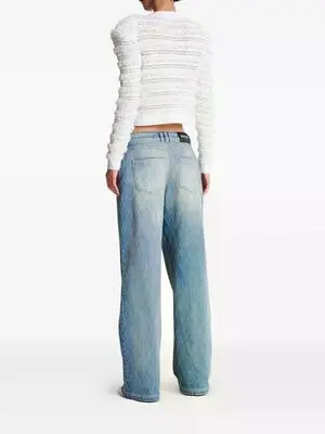 Balmain Diamond-stitched Denim Jeans