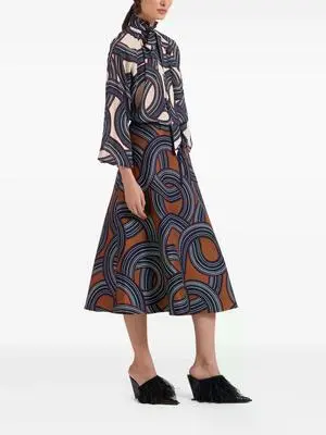La DoubleJ Jacquard Midi Skirt