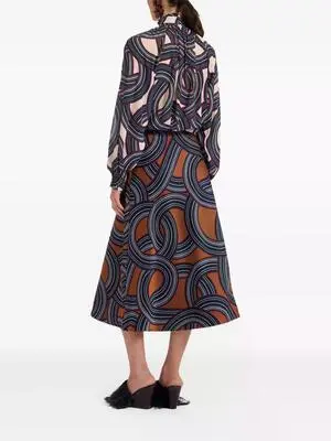 La DoubleJ Jacquard Midi Skirt