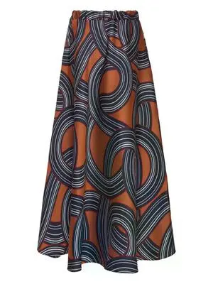 La DoubleJ Jacquard Midi Skirt