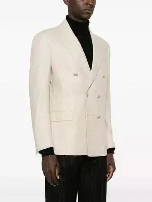 Eleventy Mélange-effect Blazer - Neutrals