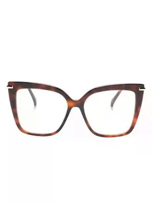 Max Mara Tortoiseshell Cat-eye Glasses - Brown