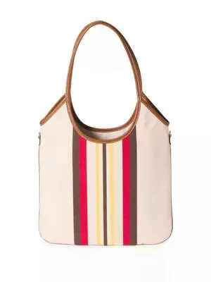 Miu Miu Striped Tote Bag - Neutrals