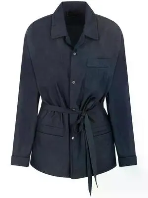 10 CORSO COMO Embroidered Chambray Pyjama Shirt - Blue