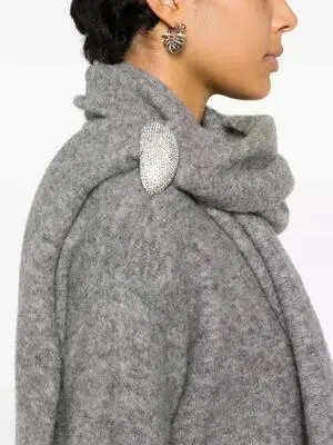 Giuseppe Di Morabito Brooch-detail Alpaca-blend Sweater