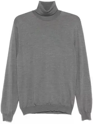 ZANONE Roll-neck Virgin Wool Blend Sweater - Grey