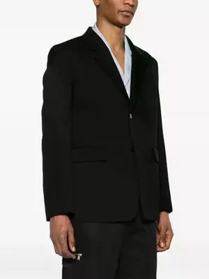 JIL SANDER Single-breasted Twill Wool Blazer