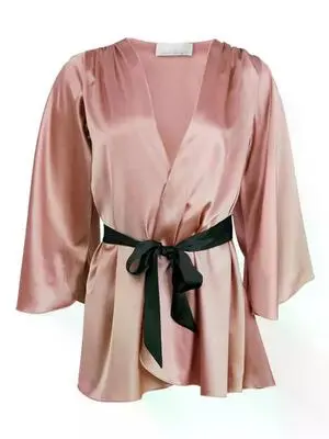 FLEUR DU MAL Angel-sleeve Robe - Pink