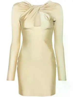 Coperni Cut-out Twisted Mini Dress - Neutrals