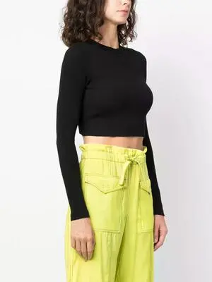 MSGM Cut-out Cropped T-shirt