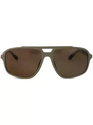 Emporio Armani Navigator-frame Sunglasses - Neutrals