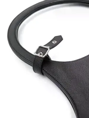 COURREGES Large Holy Leather Tote Bag - Black