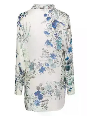 Carine Gilson Floral-print Silk Pajama Top
