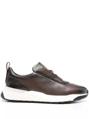 Santoni Leather Sneakers - Brown