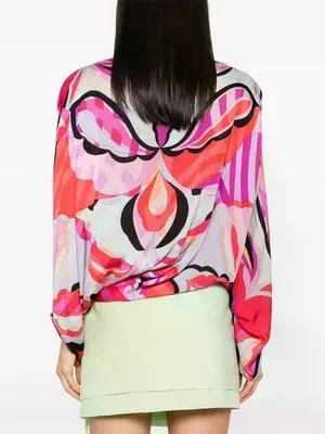 Emilio Pucci Geometric-print Silk Top