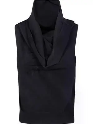 NUUR Cowl-neck Cropped Top