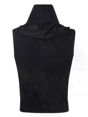 NUUR Cowl-neck Cropped Top