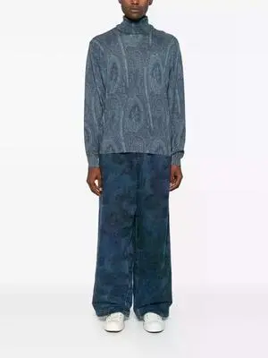 Etro Paisley-jacquard Sweater - Blue