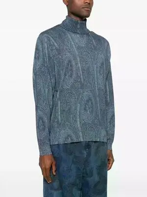 Etro Paisley-jacquard Sweater - Blue