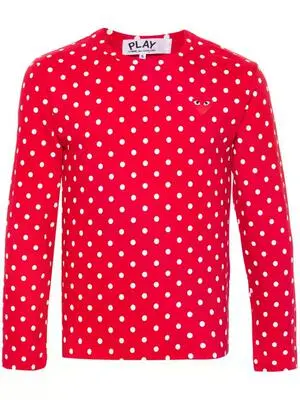 Play Comme Des Garcon Polka-dot Cotton T-shirt