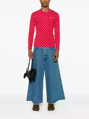 Play Comme Des Garcon Polka-dot Cotton T-shirt