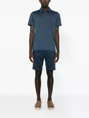 Corneliani Lightweight-jersey Polo Shirt - Blue