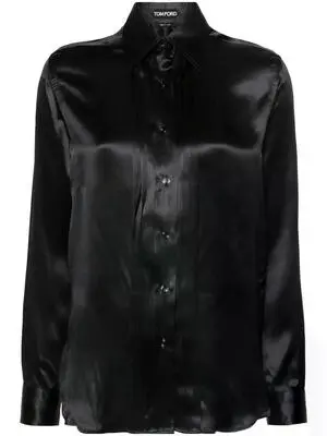 TOM FORD Silk Shirt With Pintuck Detailing