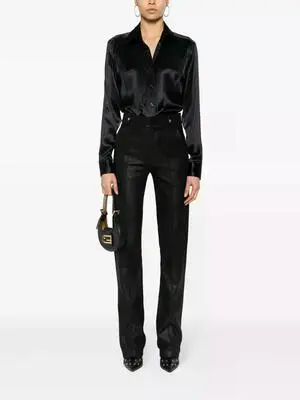 TOM FORD Silk Shirt With Pintuck Detailing