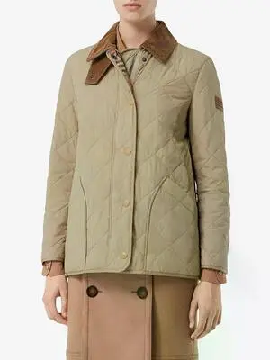 Burberry Diamond Quilted Barn Jacket - Neutrals