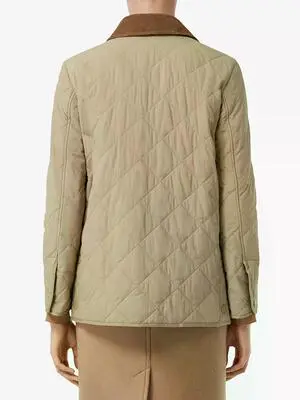 Burberry Diamond Quilted Barn Jacket - Neutrals