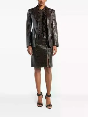 TOM FORD Snakeskin-effect Leather Blazer