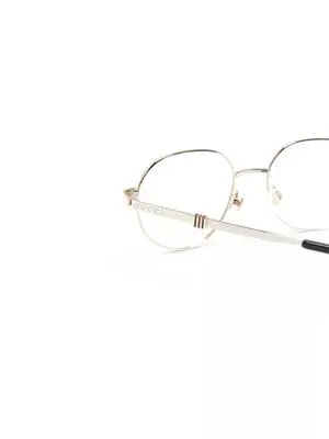 Gucci Tone Round Frame Glasses