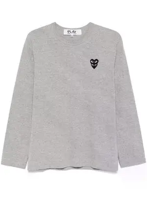Play Comme Des Garcon Double Heart-patch T-shirt